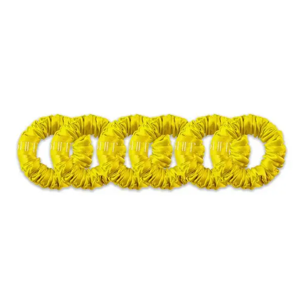 6FIFTYTWO® Pure Mulberry Mini Silk Scrunchies - Yellow