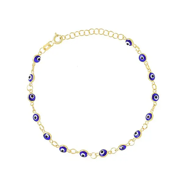 ECE LONDON Blue / Gold The Nazar Bracelet - Blue/gold