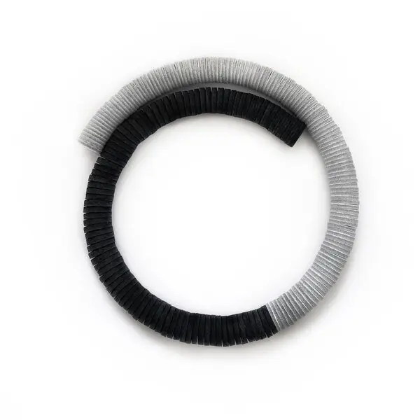 WAIWAI White Leather Choker - Black