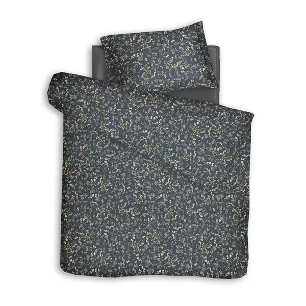 DECOFLUX HOME Sateen Bed Linen Set Herbary Dark - Grey