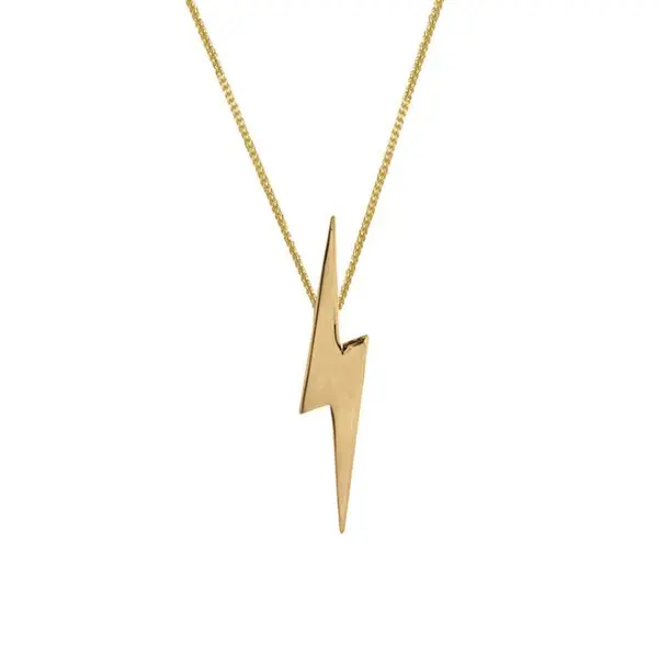 EDGE ONLY Pointed Lightning Bolt Pendant 18ct Vermeil - Gold