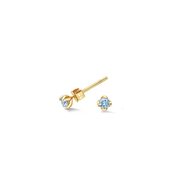DOWER & HALL Aquamarine Orissa Studs In Vermeil - Gold