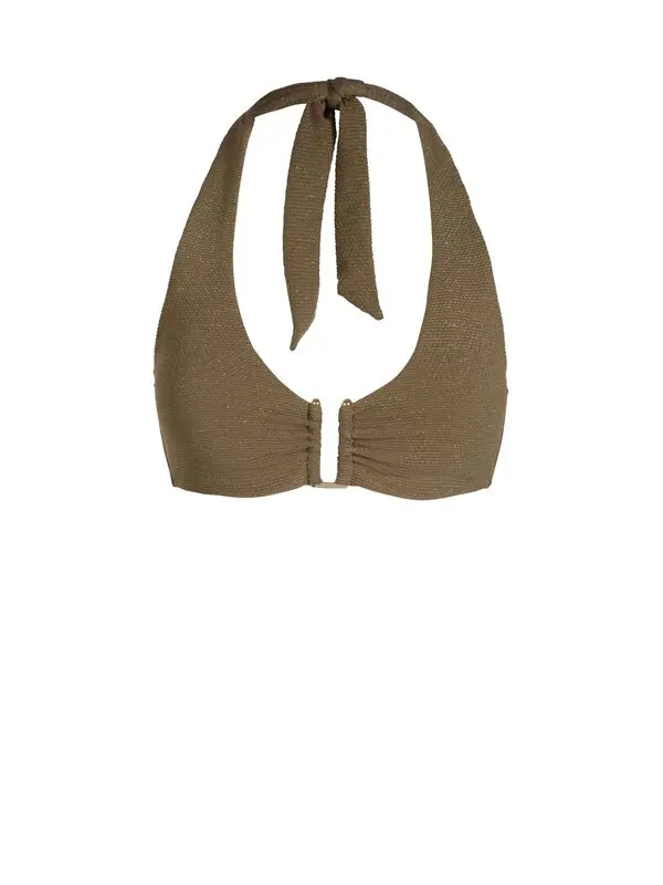CHANGE OF SCENERY Neutrals Shana Top In Martini Metallic - Yellow