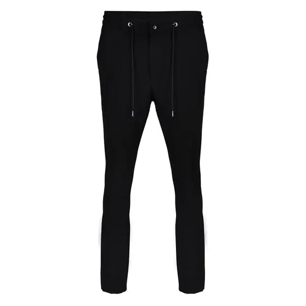 DAVID WEJ Ashford Plain Drawstring Trouser - Black