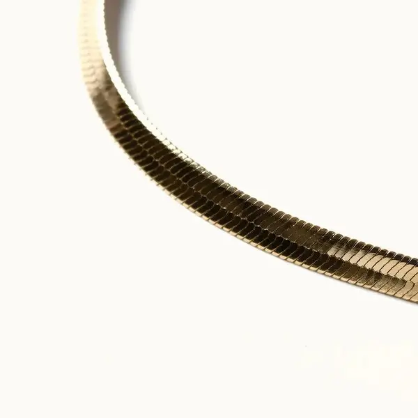 OUTOFOFFICE Herringbone Chain Necklace - Gold