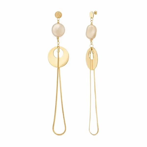 REJECTED HEARTS CLUB Devi Goddess Snake Chain Dangle Earrings - Gold