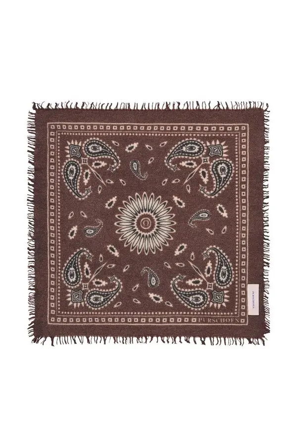 PURSCHOEN Maxi Bandana Scarf Testa Moro-natural - Brown