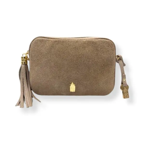 FRANCHETTI BOND Caz Italian Leather & Suede Light Taupe - Brown