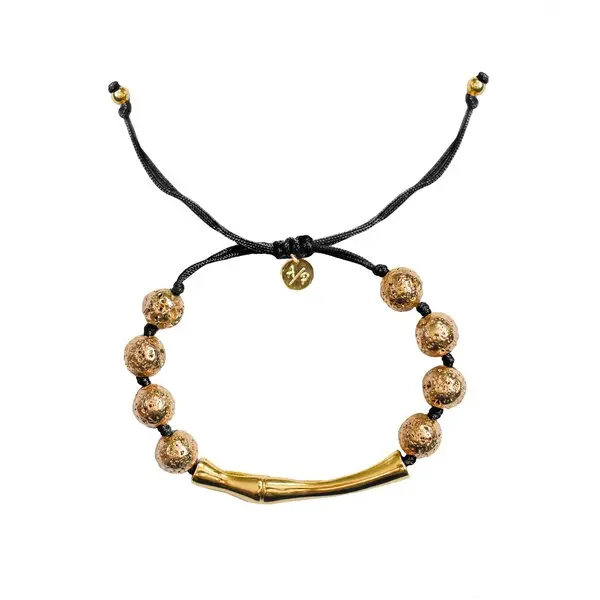 ADRIANA PAPPAS DESIGNS Haven Bracelet On Colored Cord - Black