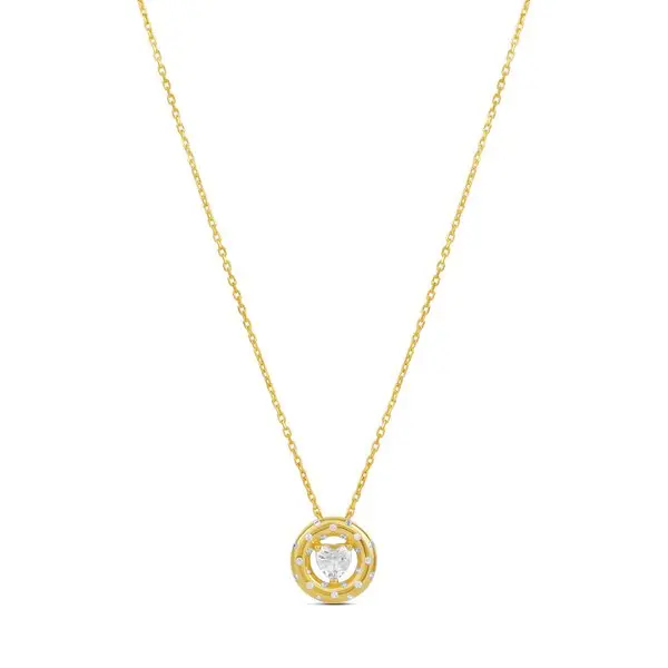 SHYMI Round Heart Pendant Necklace