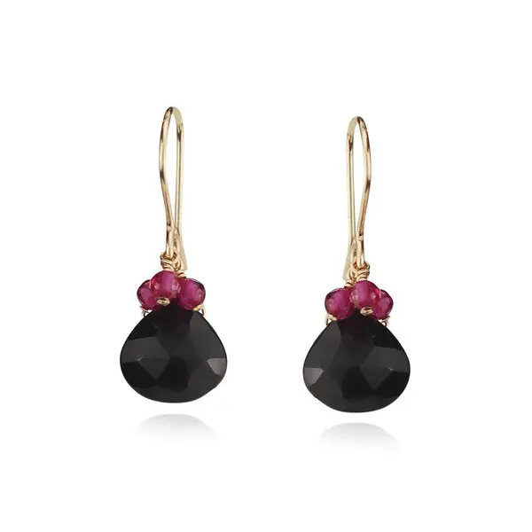 MOUNIR LONDON Onyx Drop Earrings - Black