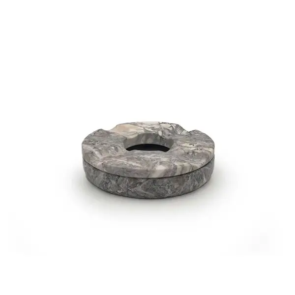 And Jacob Less Is More Ashtray Grey Marble - Silver