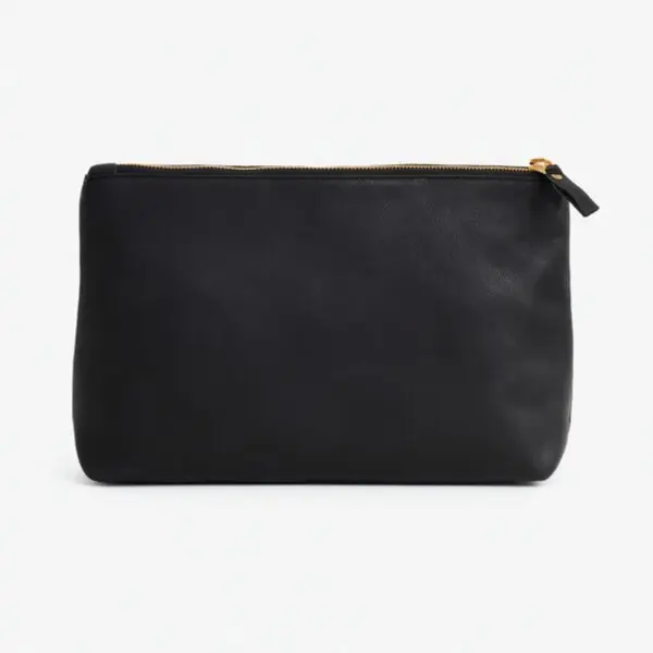 VIDA VIDA Luxury Leather Wash Bag - Black