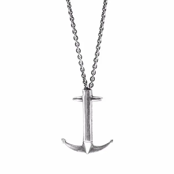 ANCHOR & CREW Admiral Anchor Signature Necklace Pendant - Silver