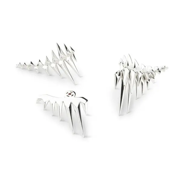 KASUN LONDON Black Sea Glacier Earrings - Silver