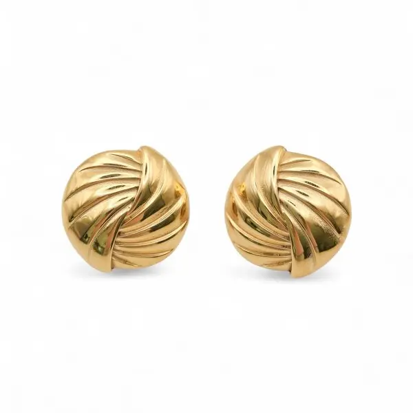 MISS CECILIA Gilded Twist Earrings - Gold
