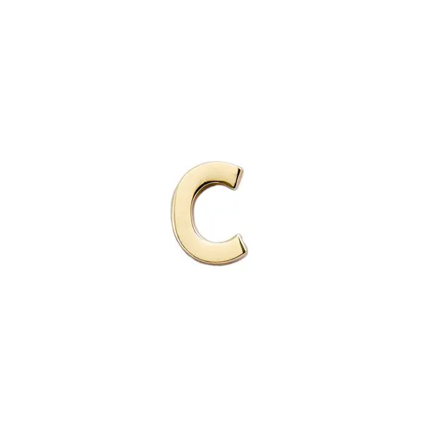 MAKE HEADS TURN En Metal Letter C Pin - Gold