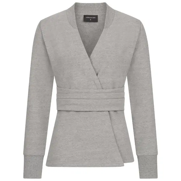 MARIANNA DÉRI Gray Deluxe Wrap-look Sweatshirt - Grey