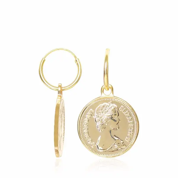 C.J.M Mini Coin Huggies - Gold