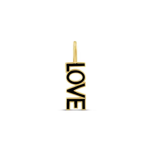SHYMI Gold / Black Enamel Love Charm Black - Gold/black