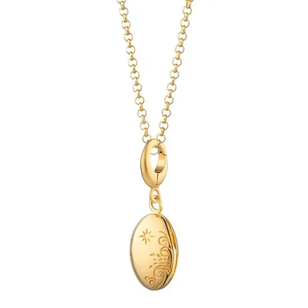 LILY CHARMED Plated Tiny Celestial Locket Necklace