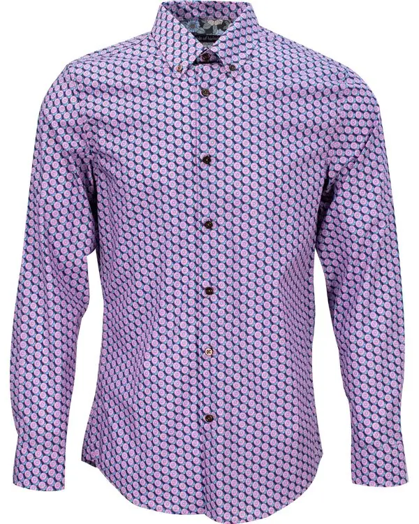LORDS OF HARLECH Morris Records Shirt Pink - Purple