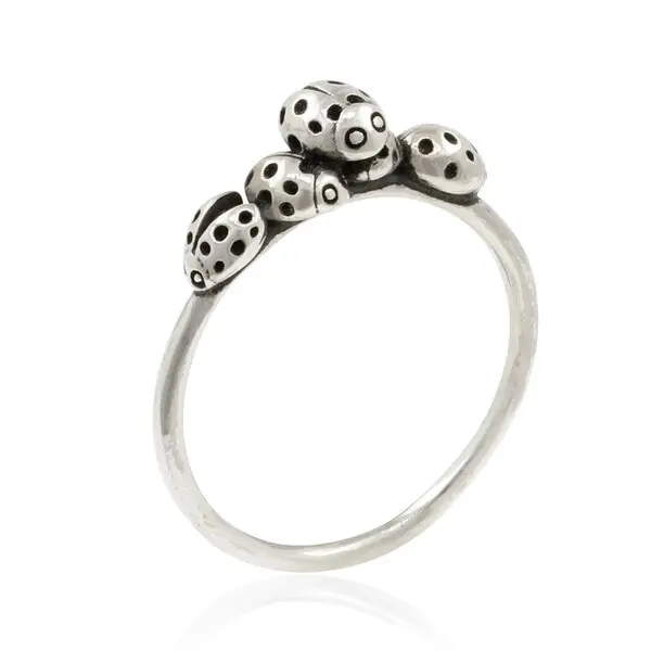 LEE RENEE Loveliness Of Ladybirds Ring - Silver