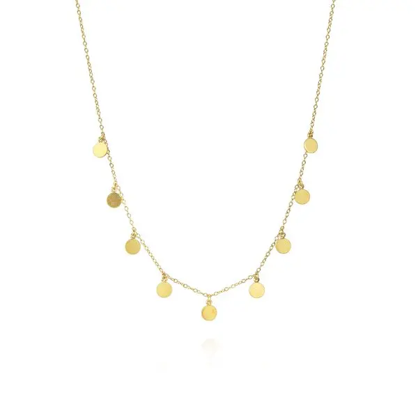 MOUNIR LONDON Shimmer Disc Necklace - Gold
