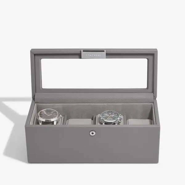 STACKERS Slate Four Piece Watch Box - Grey