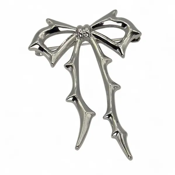 JAGGED HALO JEWELRY Carrie Bow Brooch - Silver