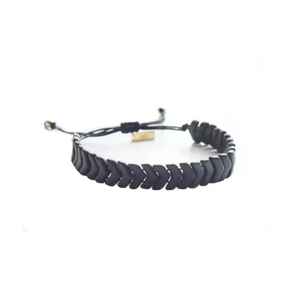 ADRIANA PAPPAS DESIGNS Chevron Bracelet - Black