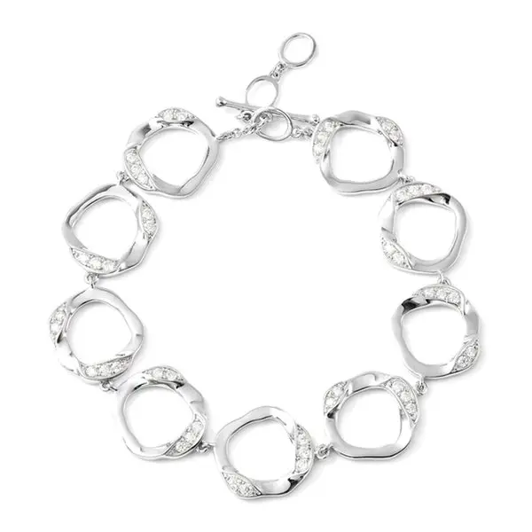 LUCY QUARTERMAINE Sterling White Topaz Volcan Bracelet - Silver