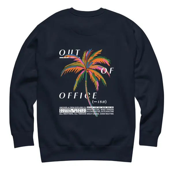 ANCHOR & CREW Navy Out Of Office Passenger Organic Cotton Sweatshirt - Blue