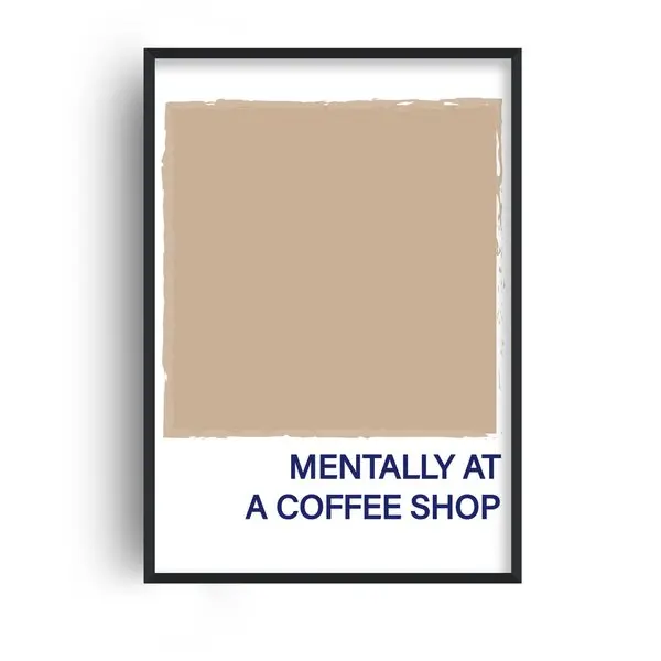 FANCLUB Tally At A Coffee Shop Giclée Kitchen Art Print - Blue
