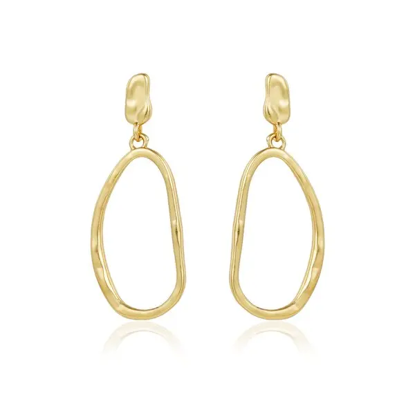 RARE MATTERS JEWELRY Sculpted Hoops Earrings - Gold