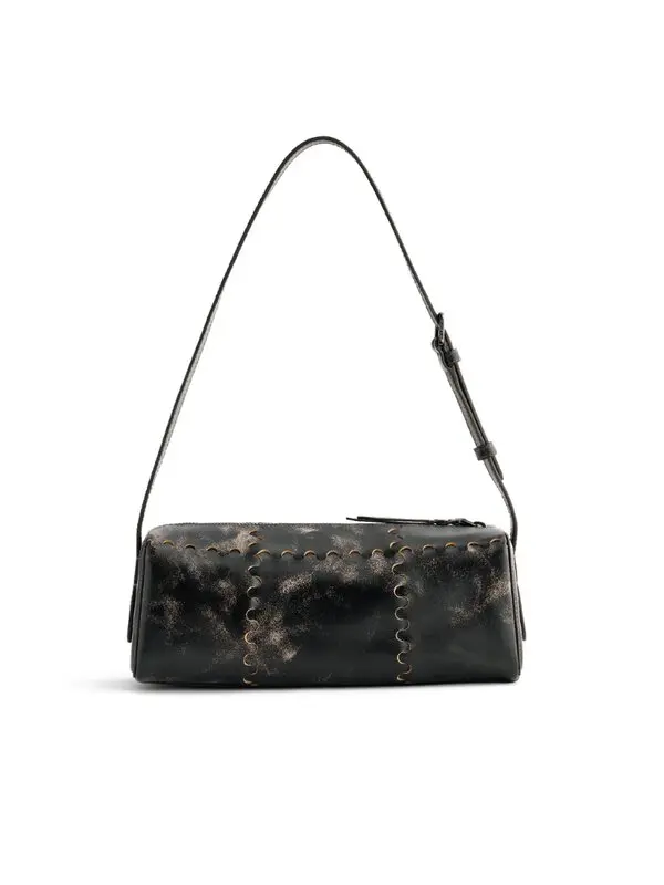 ORANGE CUBE Checkbox Shoulder Bag Marble - Grey