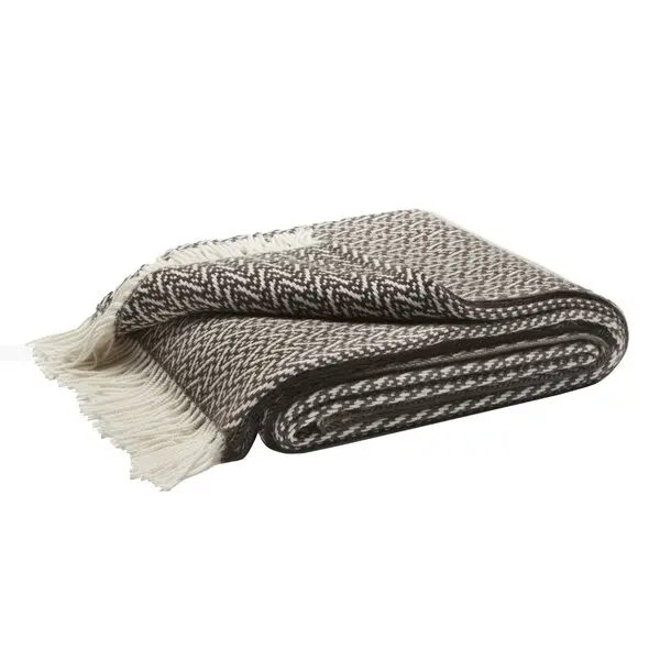 LO DECOR Indianina Cashmere Throw Blanket Carbon - Grey
