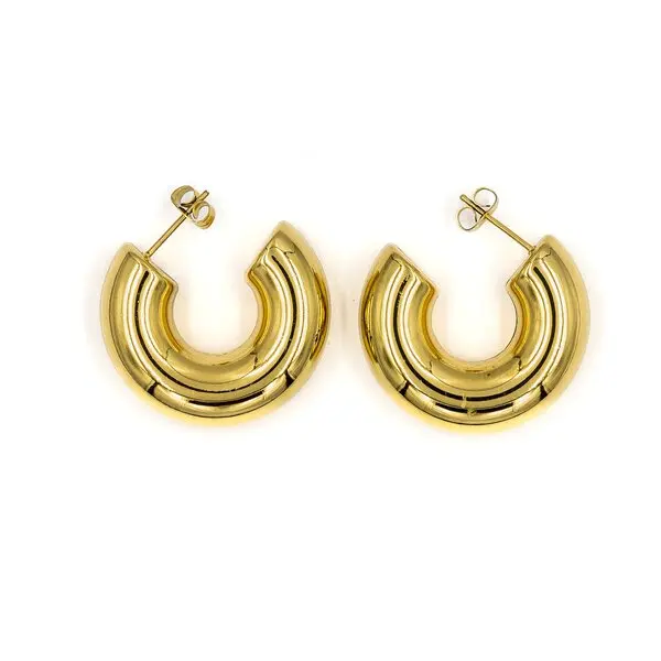 SUPERDIVAJEWELLERY Sarah Thick Hoop Earrings - Gold