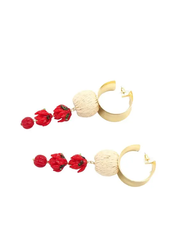 SITA NEVADO Dragon Earrings - Red