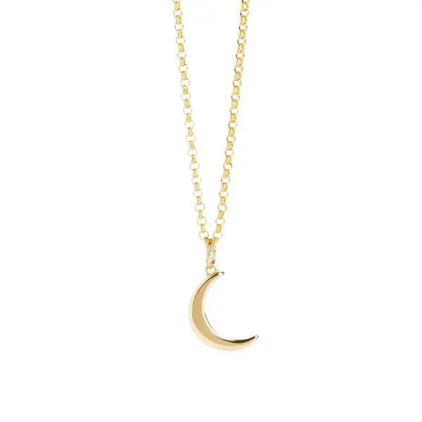 MURU Mini Crescent Moon Necklace - Gold