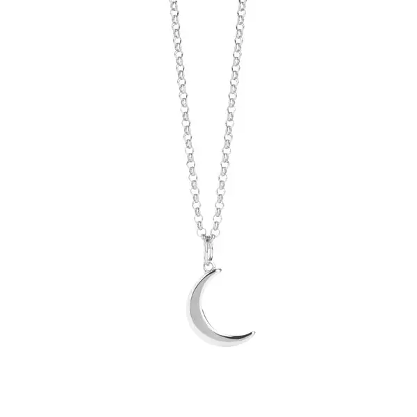 MURU Mini Crescent Moon Necklace - Silver