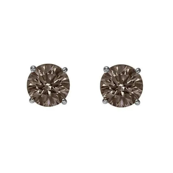 AUGUSTINE JEWELS Brown / Silver Smoky Quartz Large Stud Earrings - Brown/silver