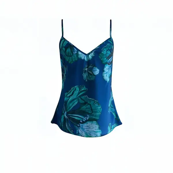 JANARA JONES Floral Bomb Print Ivy Cami Top - Blue