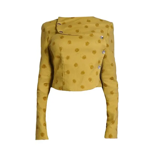 28NATELIER Polka Dot Jacket - Yellow