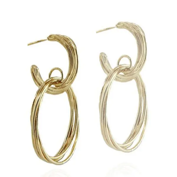 MARCIA MORAN Iman Wire Hoops - Gold