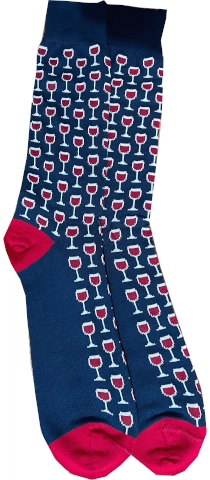 LAZYJACK PRESS On Cloud Wine Socks - Blue