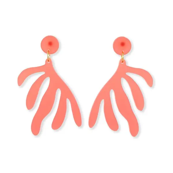 BY CHAVELLI Matisse No. 1 Earrings In Coral - Orange