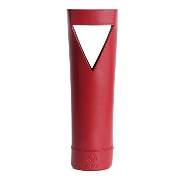 JURGI BRAND Leather Wine Carrier - Red