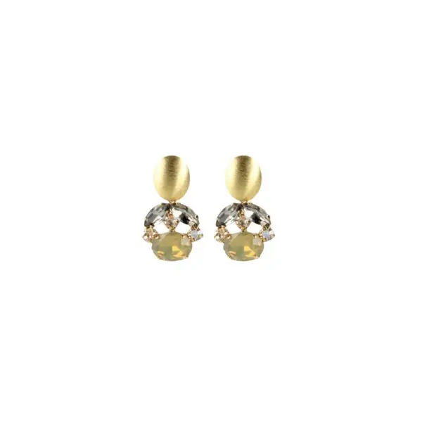 LOTT. GIOIELLI Neutrals / Strass Earrings Claire Sand - Gold