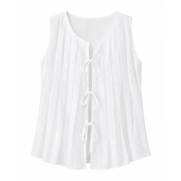 Mind Traveler Gigi Linen Top - White
